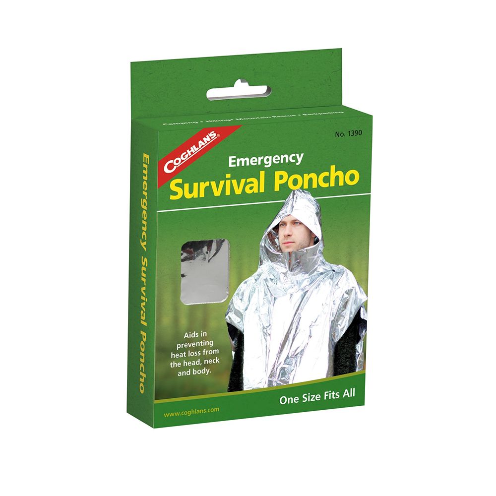 Coghlan's Emergency Survival Poncho | Lightweight Waterproof Emergency ...